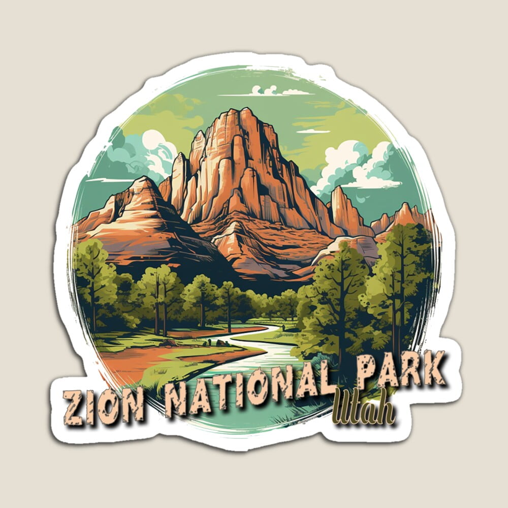 DOPASTICKER Zion National Park - I Love Hiking, - Adventure - Park ...