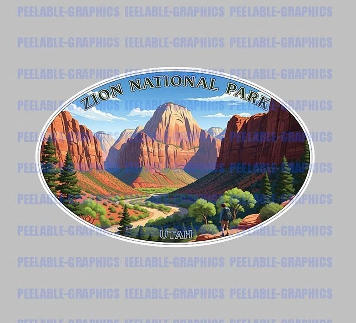 DOPASTICKER Zion National Park Sticker Phone Sticker, Latop Sticker ...