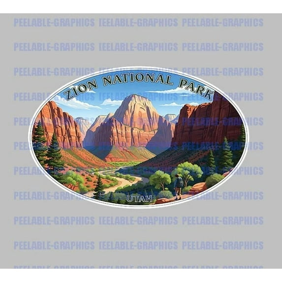 DOPASTICKER Zion National Park Sticker Phone Sticker, Latop Sticker ...