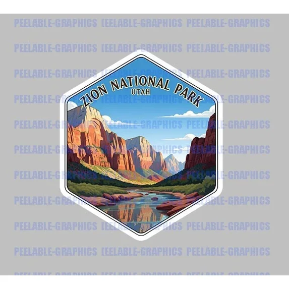 DOPASTICKER Zion National Park Sticker Phone Sticker, Latop Sticker ...