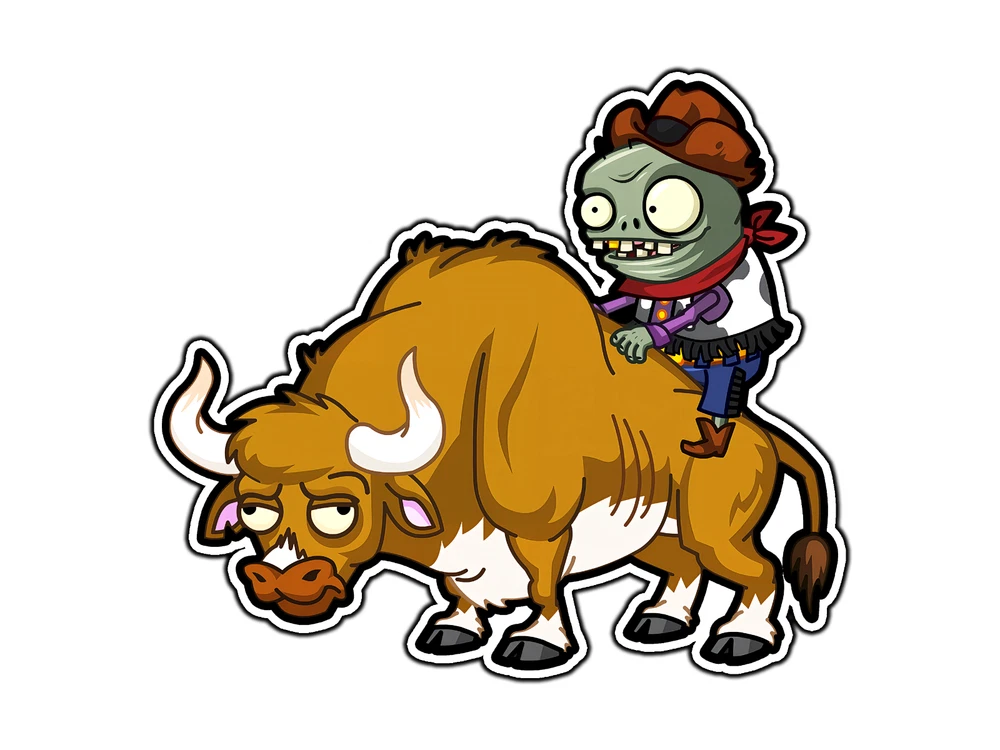 DOPASTICKER Zombie Bull Sticker Decal Phone Decal Water Bottle Stickers ...