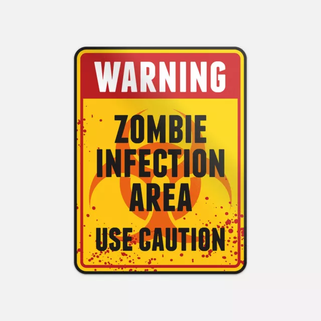 DOPASTICKER Zombie Infection Area Use Caution Sign Sticker Decal Phone ...
