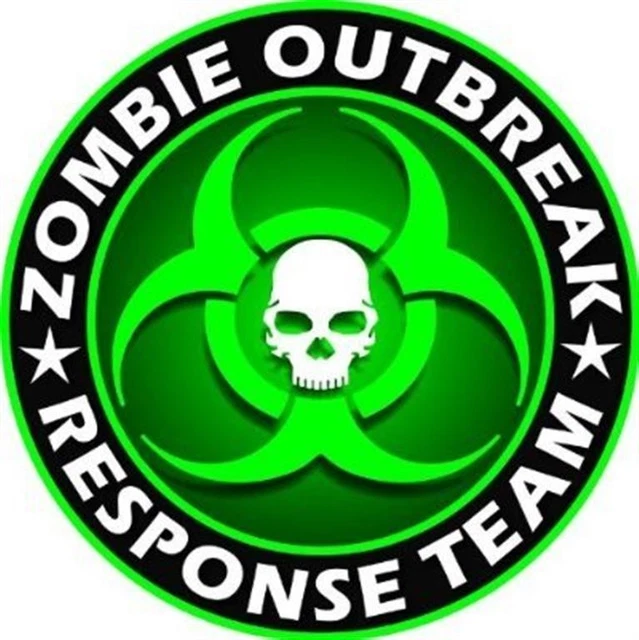 DOPASTICKER Zombie Outbreak Response Team Sticker With Skull Laptop ...