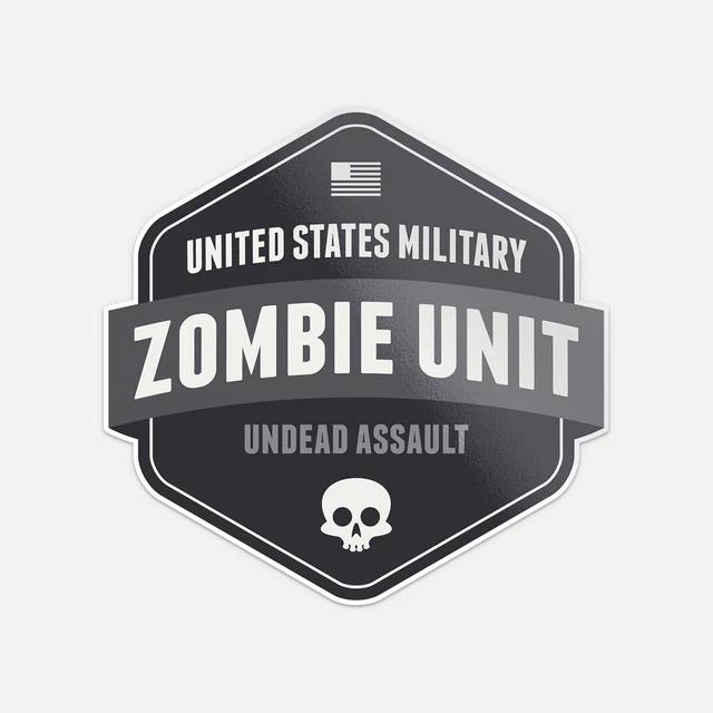 DOPASTICKER Zombie Unit United States Military Sticker Decal Phone ...