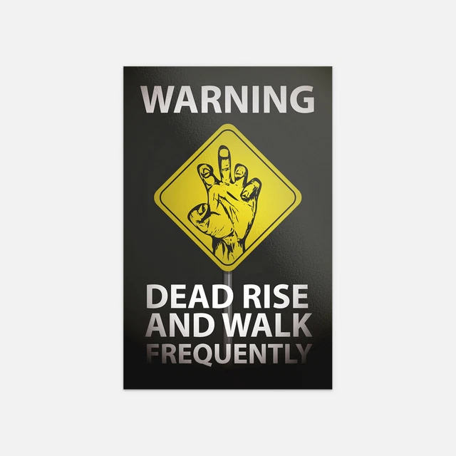 DOPASTICKER Zombie Warning Sign Dead Rise Sticker Decal Phone Decal ...