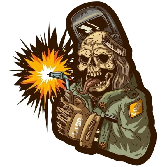 DOPASTICKER Zombie Welder Sticker Window Sticker Hard Hat Sticker Phone ...