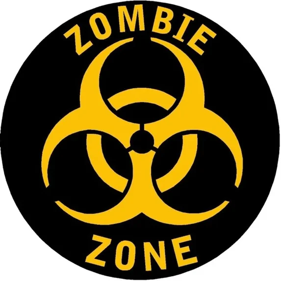 DOPASTICKER Zombie Zone Sticker Hard Hat Sticker Phone Decal Water ...