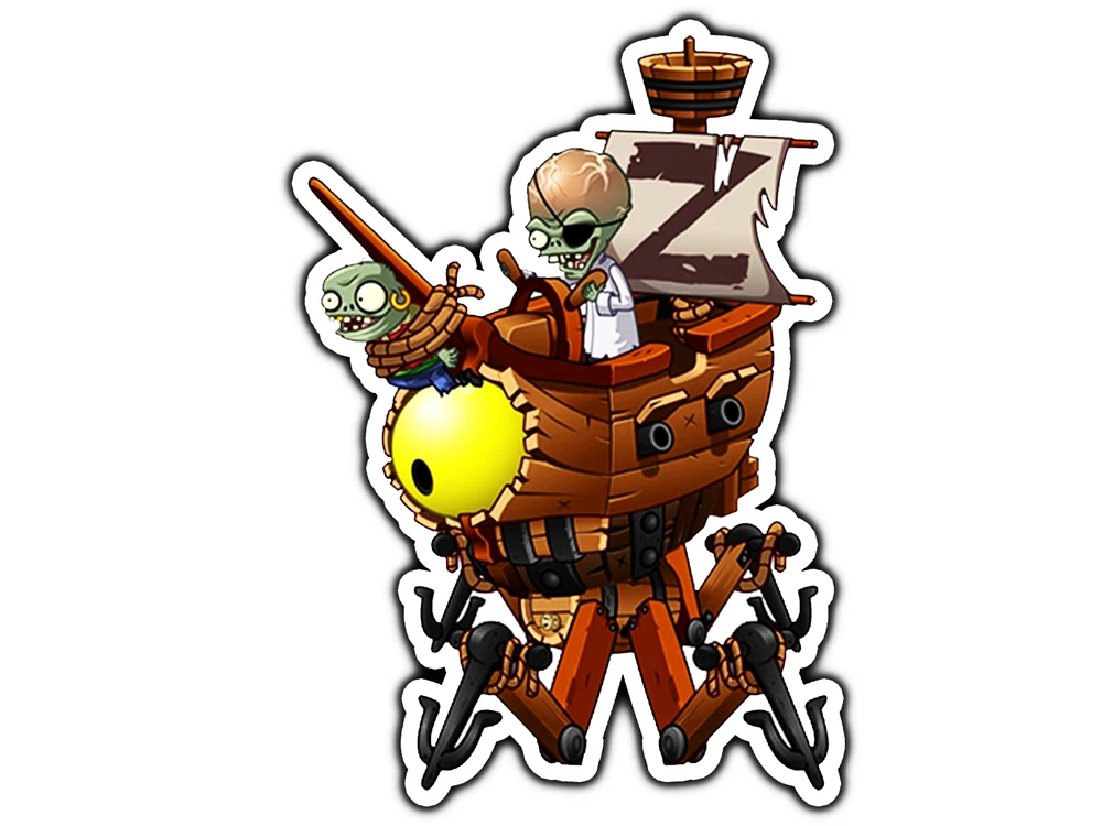 DOPASTICKER Zombot Plank Walker Sticker Decal Phone Decal Water Bottle ...