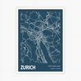 DOPASTICKER Zurich Blueprint City Map Sticker Phone Decal Water Bottle ...