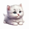 DOPAStickers White Kitten Blue Eyes Car Sticker Fluffy Cute Phone ...