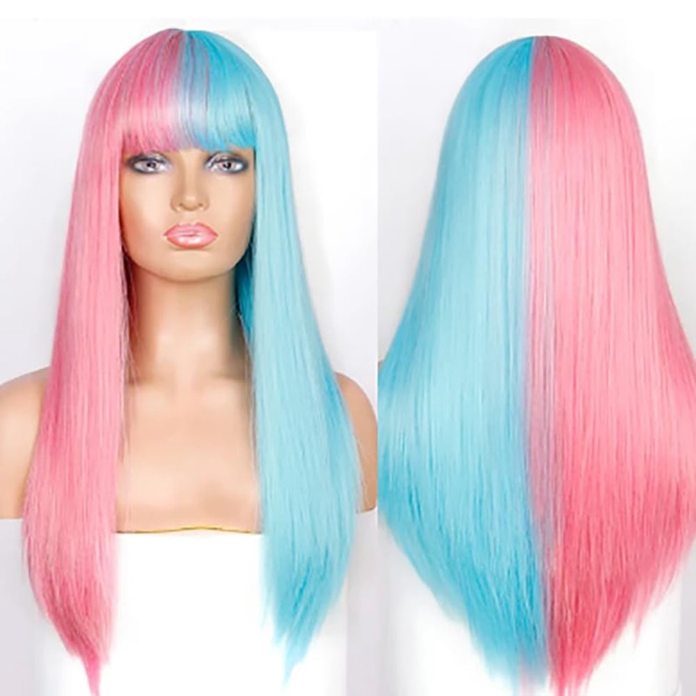 Half Blue Half Black Hair