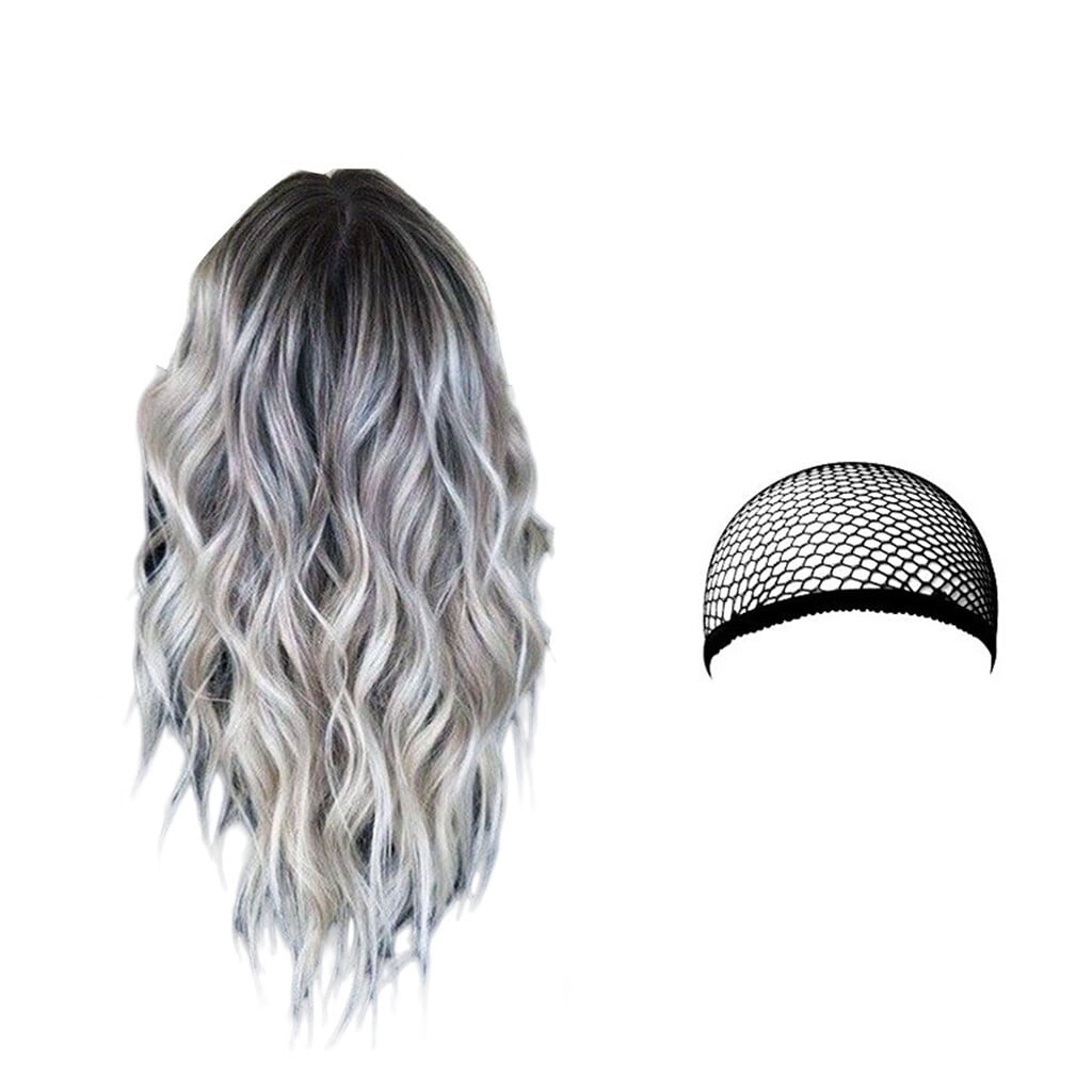 DOPI Colors Gradient Mixed Blonde Wig Wigs Party Synthetic Long Hair ...