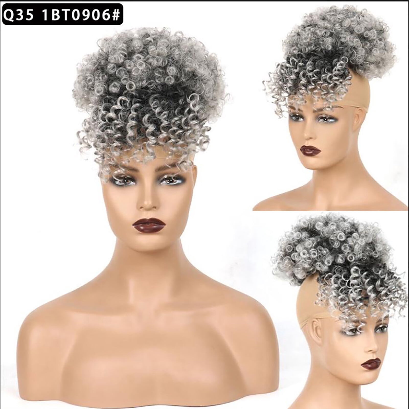 DOPI Curly Hair Explosion Hair Pack Bangs Wig Small Curly Hair Pack ...