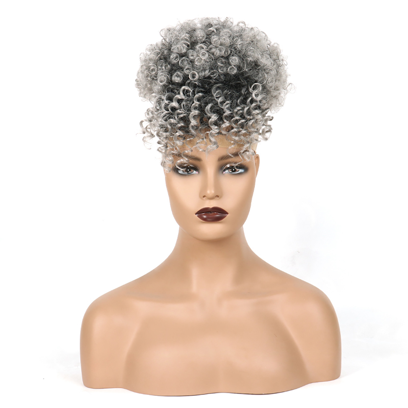 〖DOPI〗Curly Hair Explosion Hair Pack Bangs Wig Small Curly Hair Pack ...