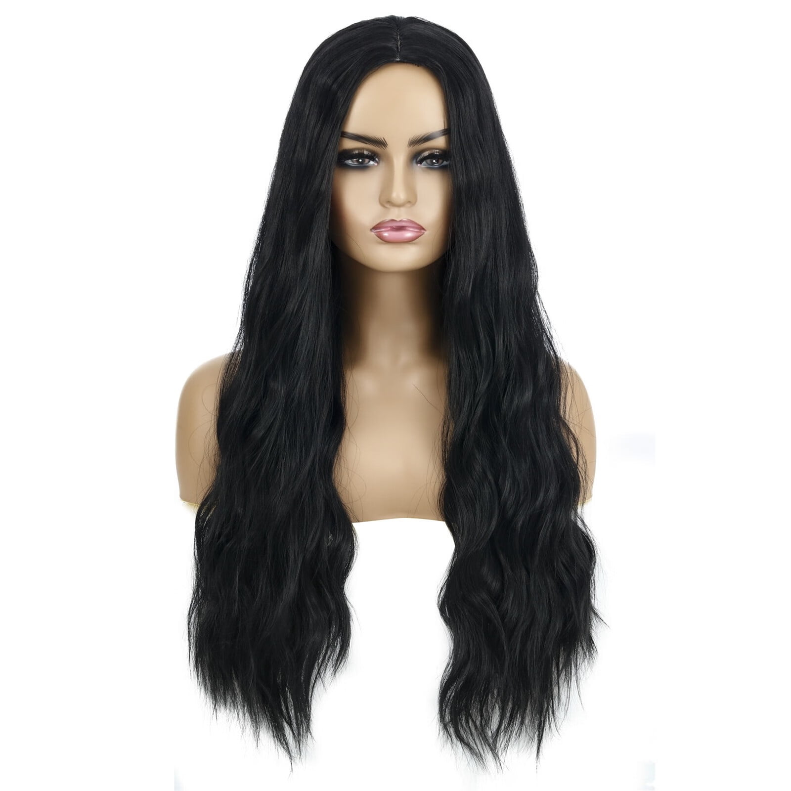 DOPI Long Womens Wig - Natural Synthetic Wig Shadow Curly Wig For Women ...