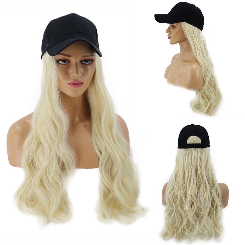 DOPI Long curls Wig Cap Long Hair Baseball Cap Ball Caps Casual Hat ...