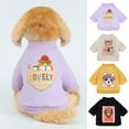 DOPI Pet Clothes Cartoon Kitten Dogs Pattern All-match Skin-friendly ...