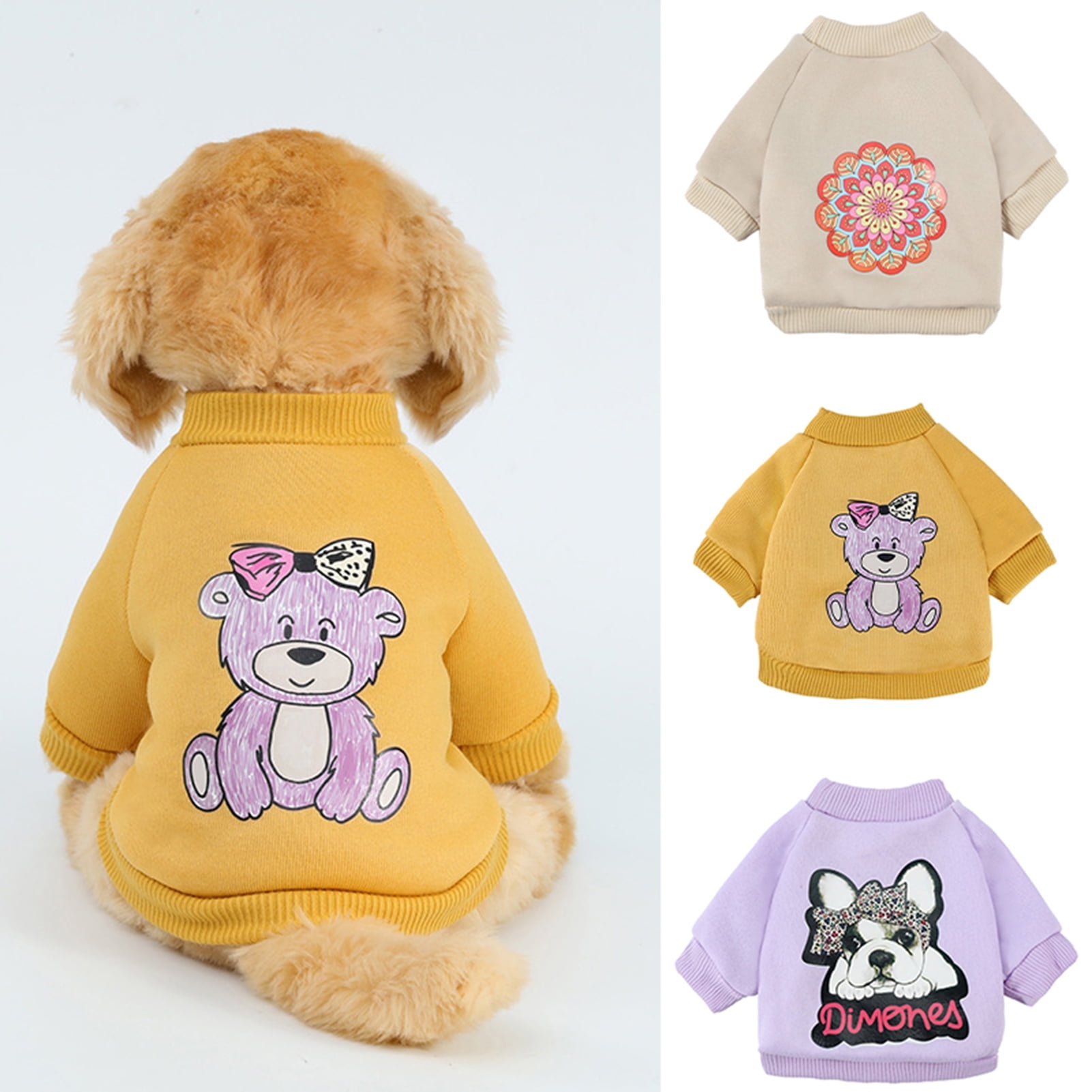 DOPI Pet Clothes Cartoon Pattern Dress-up Skin-friendly Cute Pet Dogs ...
