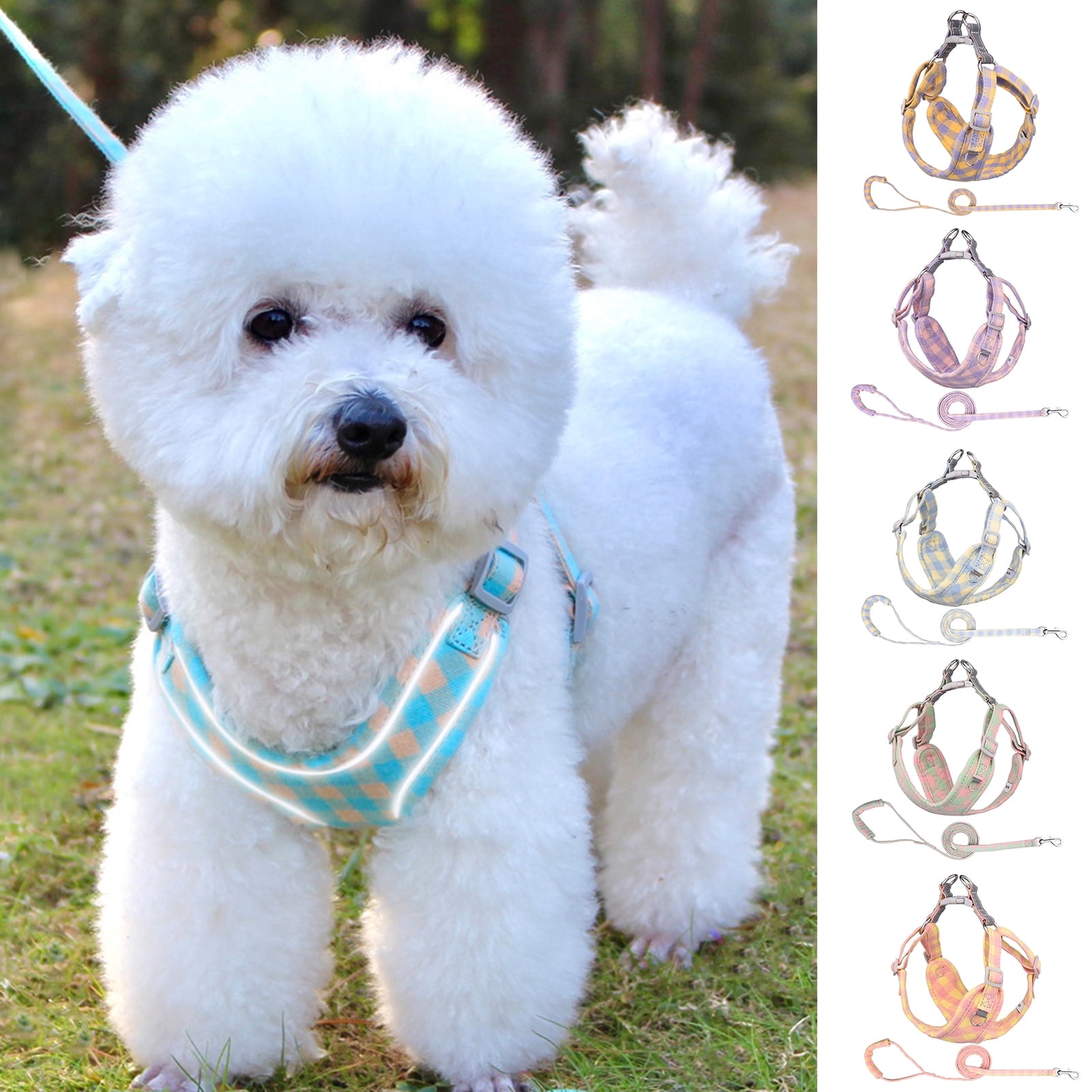 DOPI Pet Harness Leash Reflective Stripes Anti-escape Breathable Dogs ...