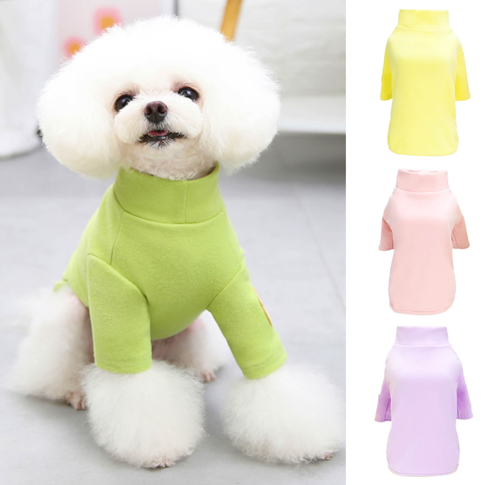 DOPI Pet Pullover Solid Color Dress-up Soft Texture Cute Pet Puppy Warm ...