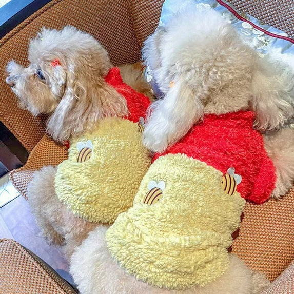 DOPI Pet Sweater Two-color Stitching Keep Warm Thickening Puppy Two ...