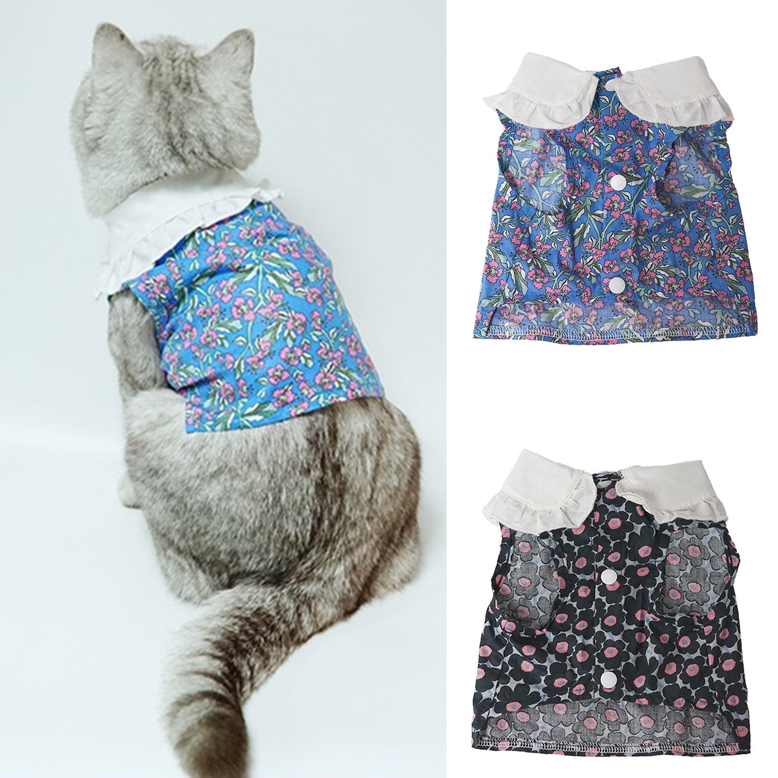 DOPI Pet Vest Floral Print Comfortable Fit Spring Summer Loose Skin ...