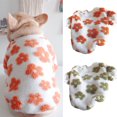 DOPI Plush Dog Coat Plus Size Two Leg Pullover Floral Print Soft ...