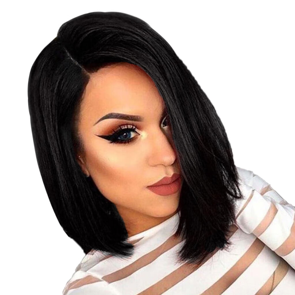DOPI Side-parted Wigs Straight Front Fashion Hair Women Wig Short ...