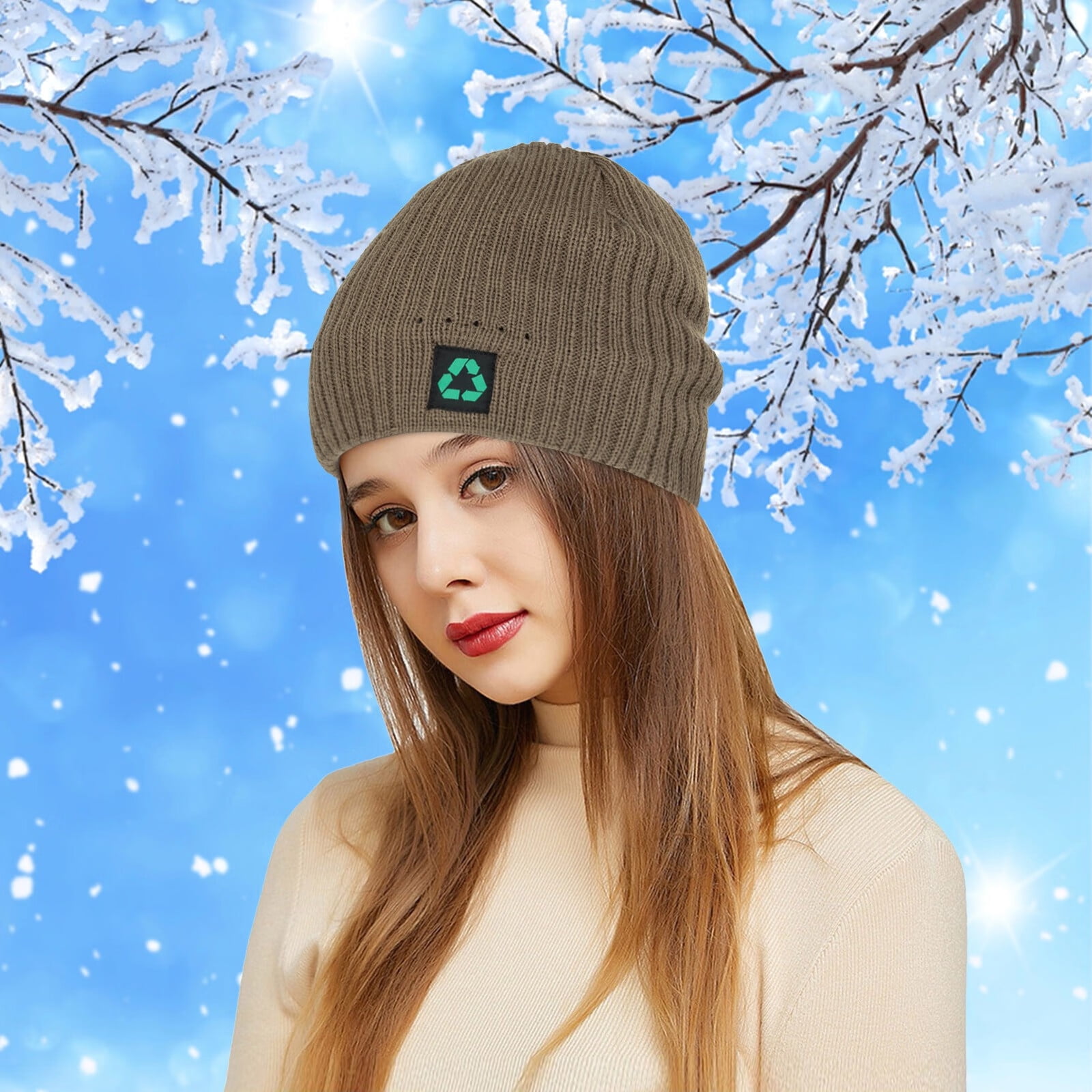 DOPI Stylish Hats Outdoor Winter Adult Neutral Keep Warm Printing Hats ...
