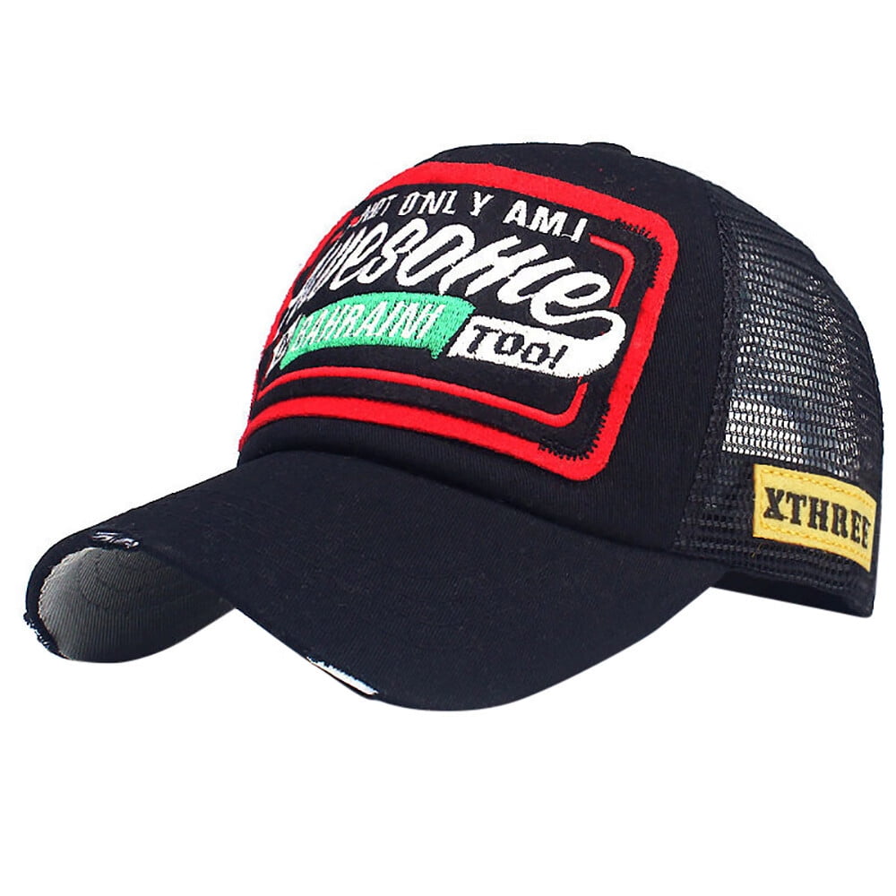 DOPI Stylish Hats Women Embroidered Flower Denim Cap Fashion Baseball ...