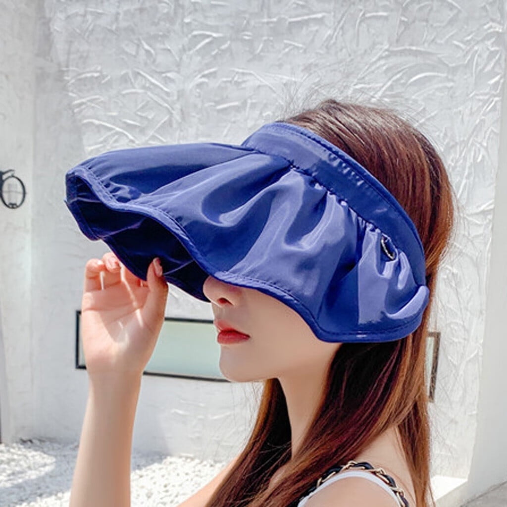 DOPI Stylish Hats Women Foldable Sun Hat Wide Large Beach Hats Shell ...