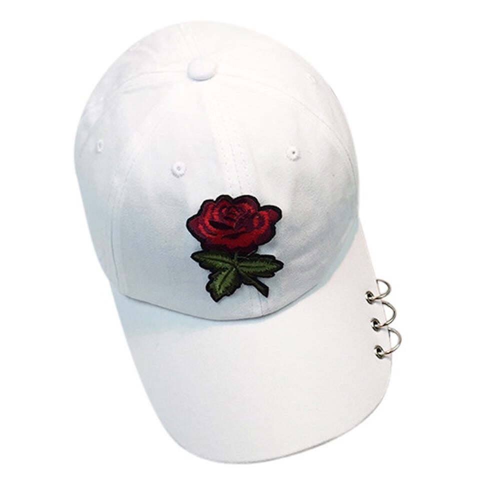 DOPI Stylish Hats Women Men Couple Rose Baseball Cap Unisex Snapback ...