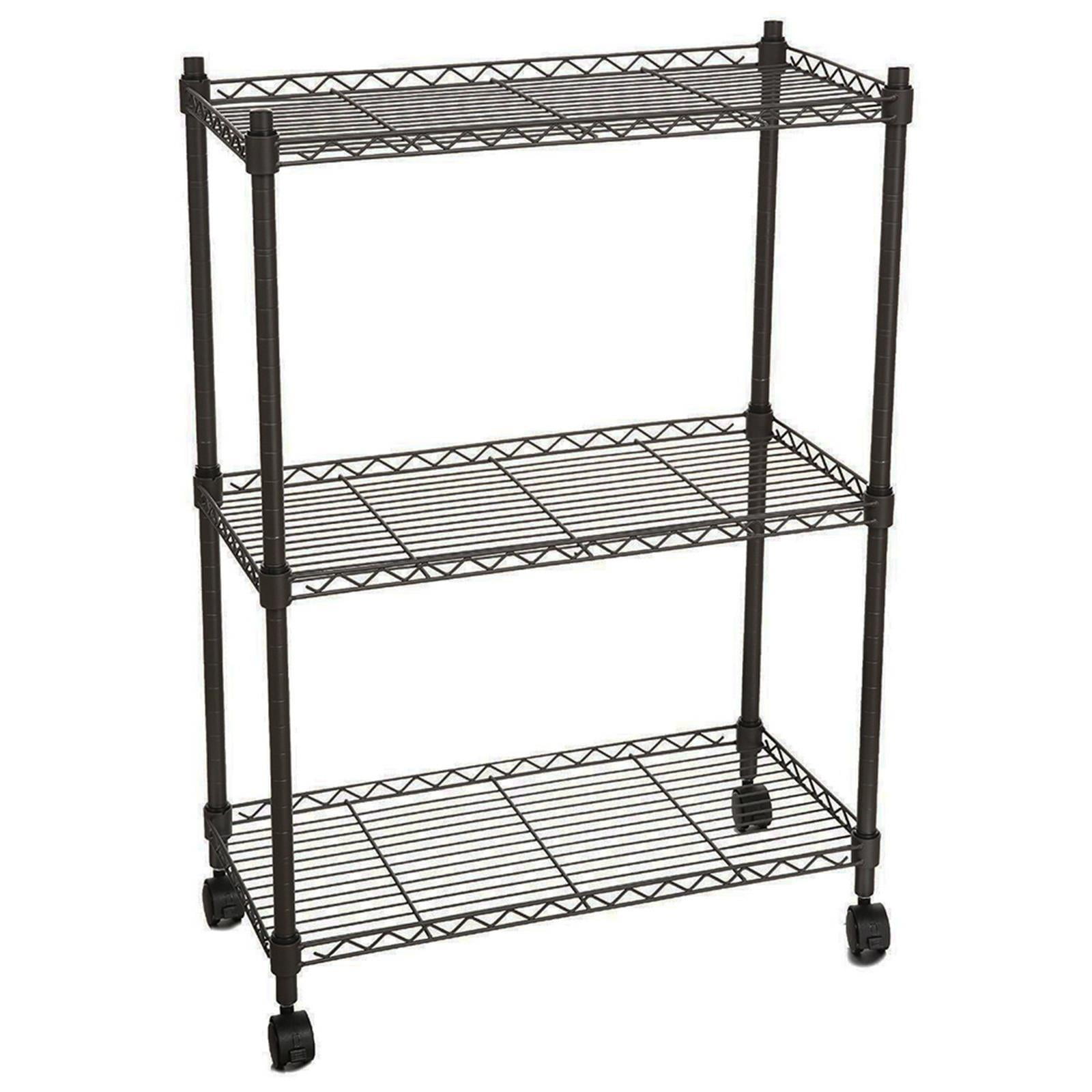 DOPIUY 3 Tier Storage Racks Shelving, Heavy Steel Pantry Shelves ...