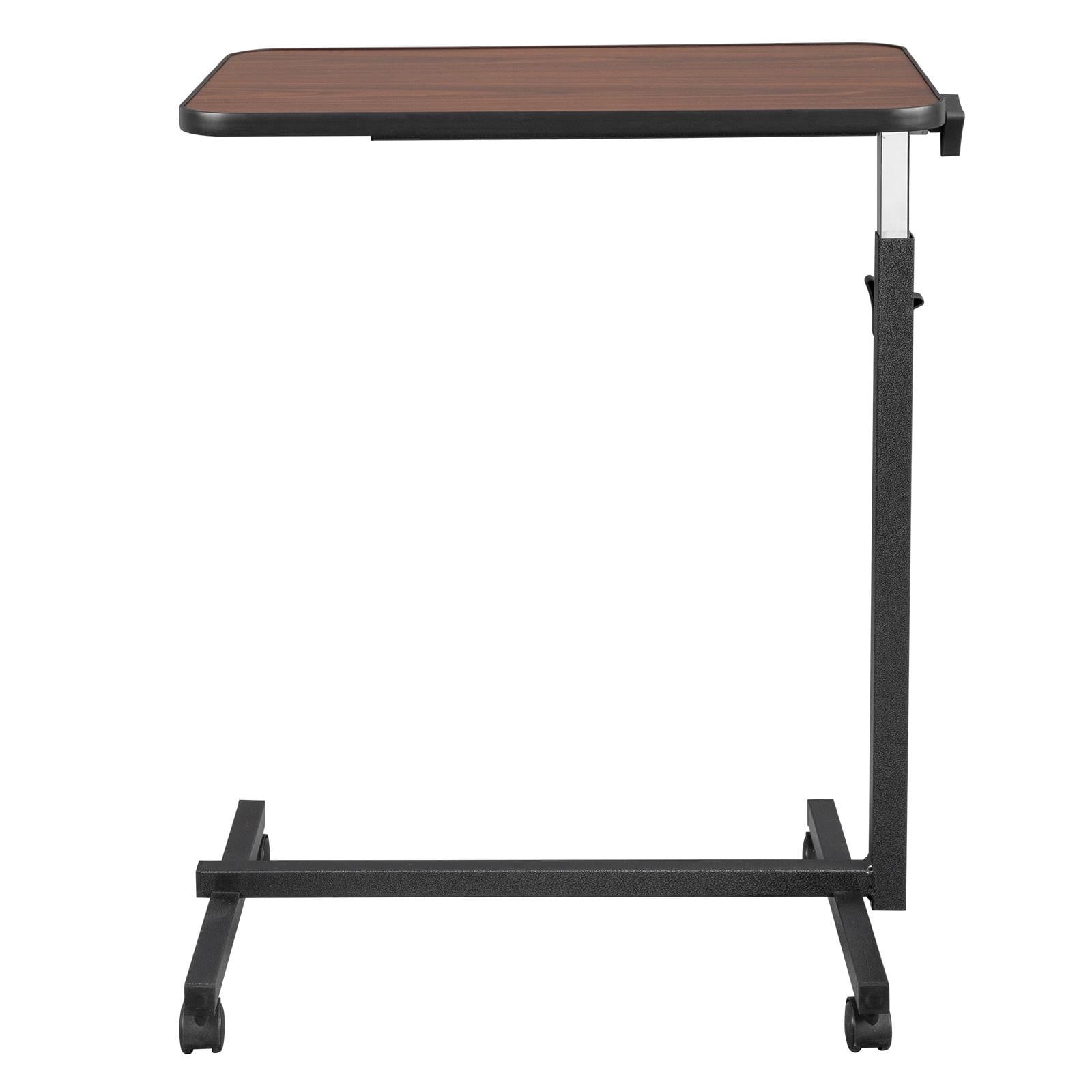 DOPIUY Adjustable Overbed Bedside Table with Wheels, Tilt Top Overbed Table with Wheels, Bed ...