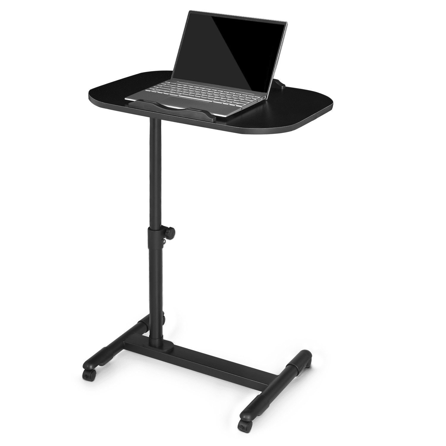 DOPIUY Adjustable Overbed Table – Mobile Laptop Desk with Wheels ...