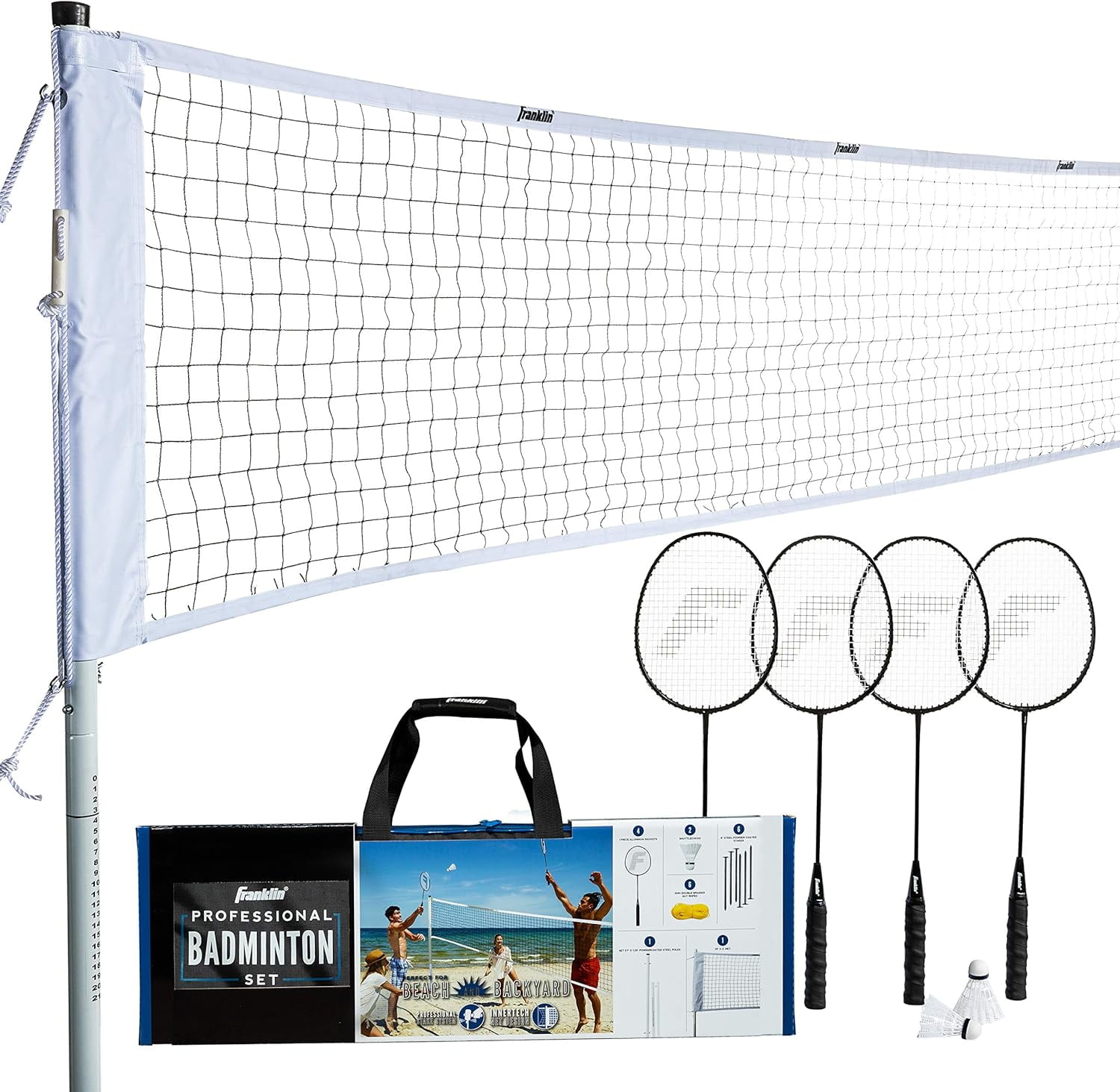 DOPIUY Badminton Net Sets - Outdoor Backyard + Beach Badminton Net ...