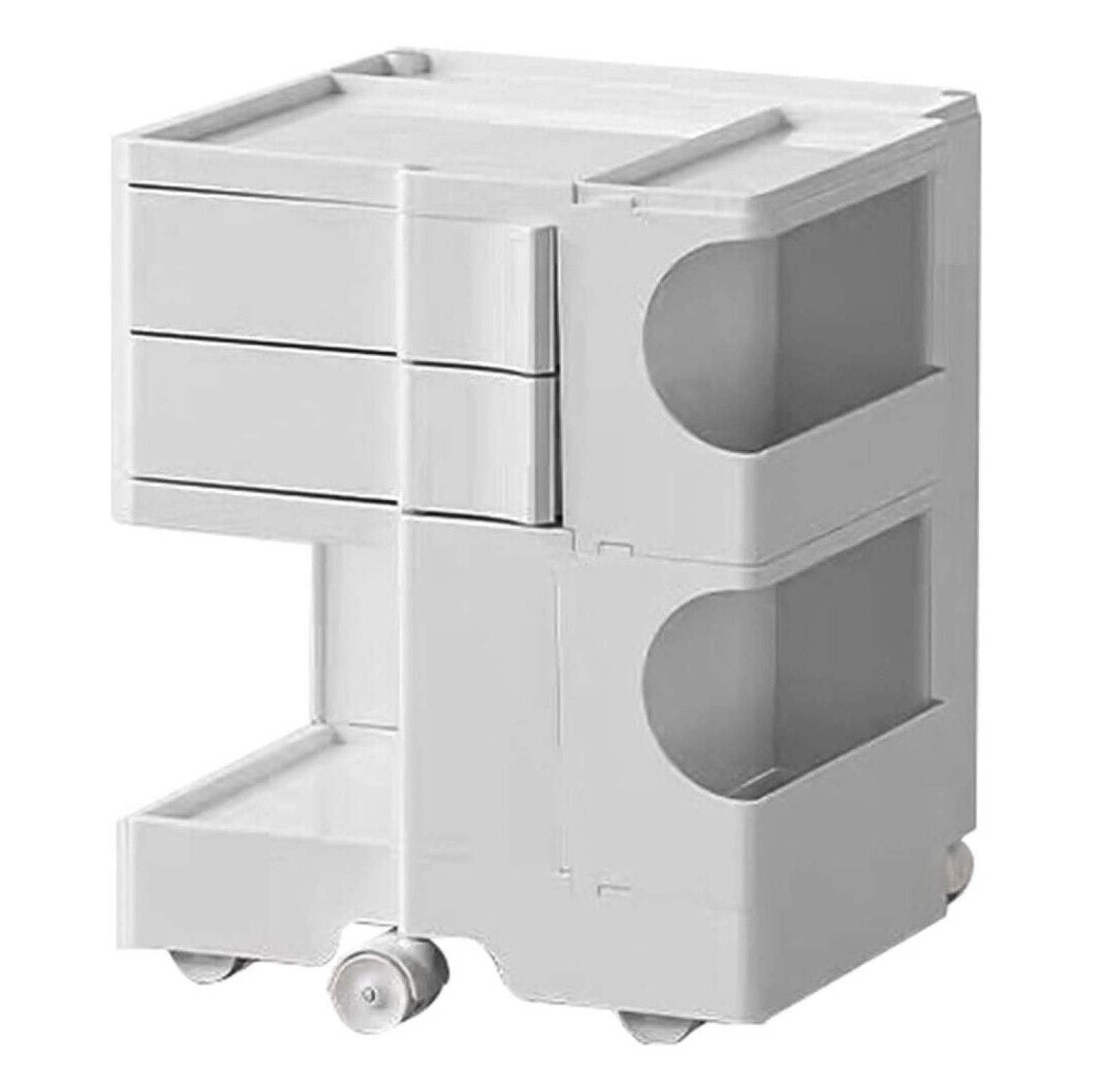 DOPIUY Bedside Table,Movable Rotating Storage Bedside Table, Night ...