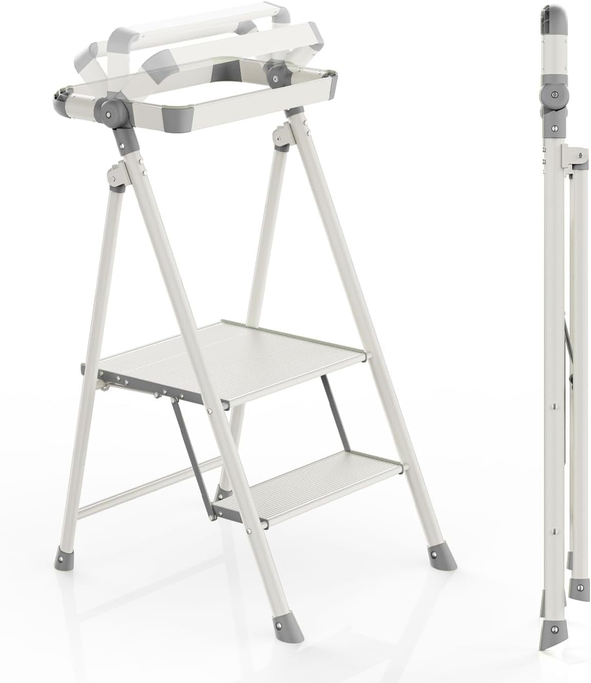 DOPIUY Foldable Toddler Tower - 2-Step Ladder for Adult, Toddler Tower ...