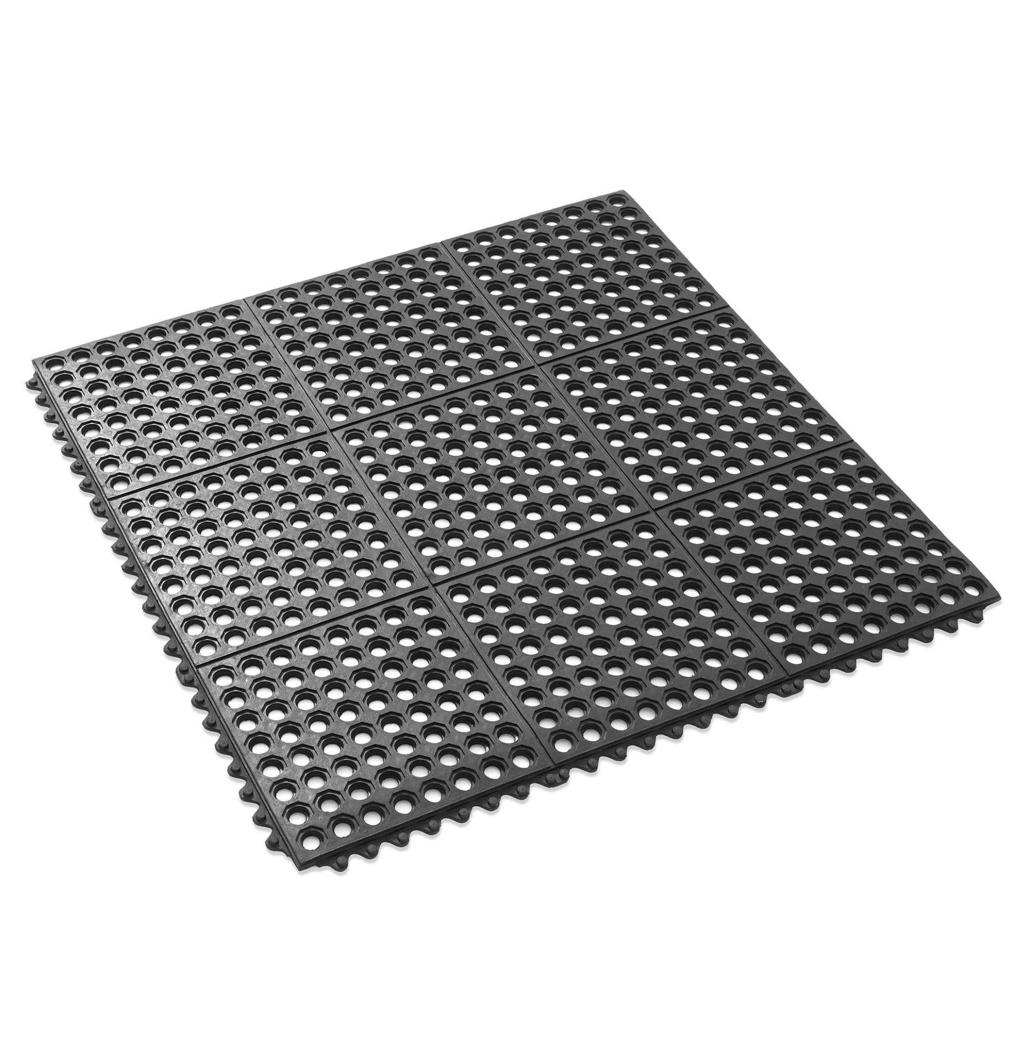 DOPIUY Rubber Floor Mat, Anti-Fatigue Drainage Mat, Non-Slip and Grease ...