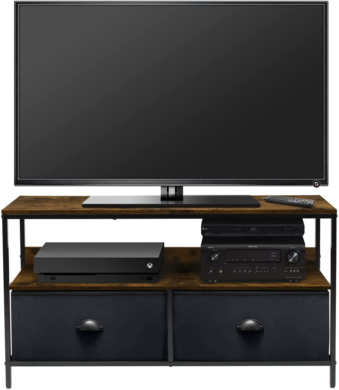 DOPIUY TV Stand Dresser with 2 Drawers - Television Riser Chest with ...