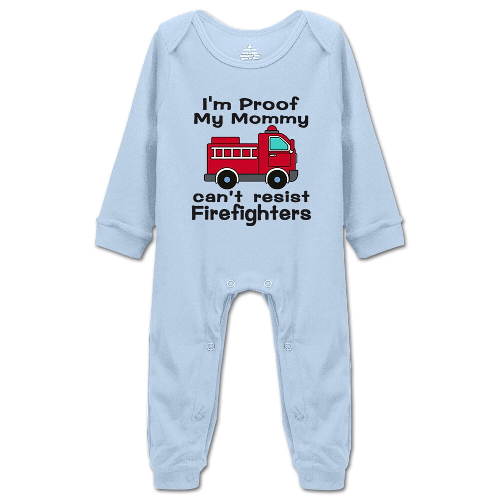 DOQOSESHY I'm Proof My Mommy Can't Resist Firefighters Infant Long ...