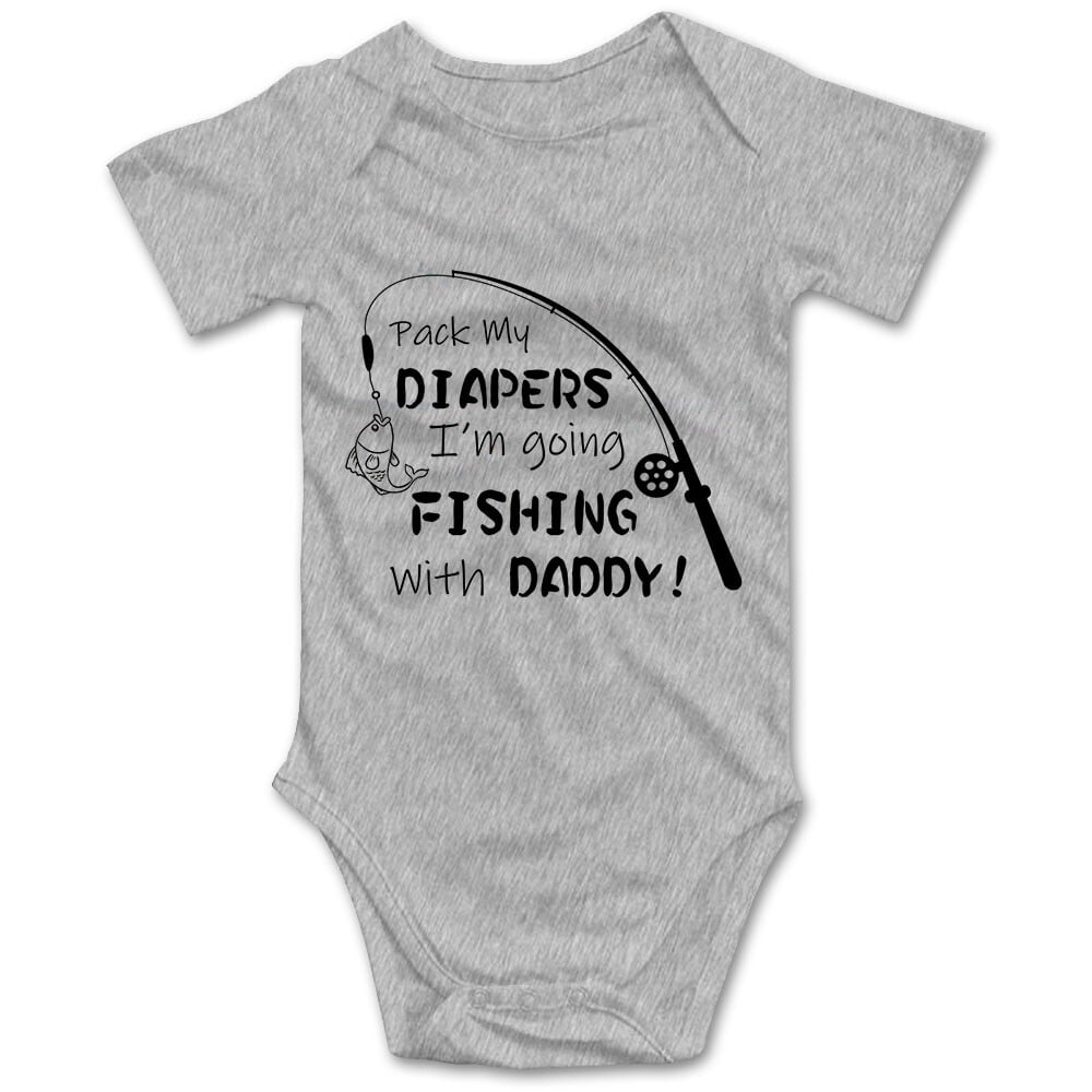DOQOSESHY Pack My Diapers Im Going Fishing With Daddy Baby Outfits ...