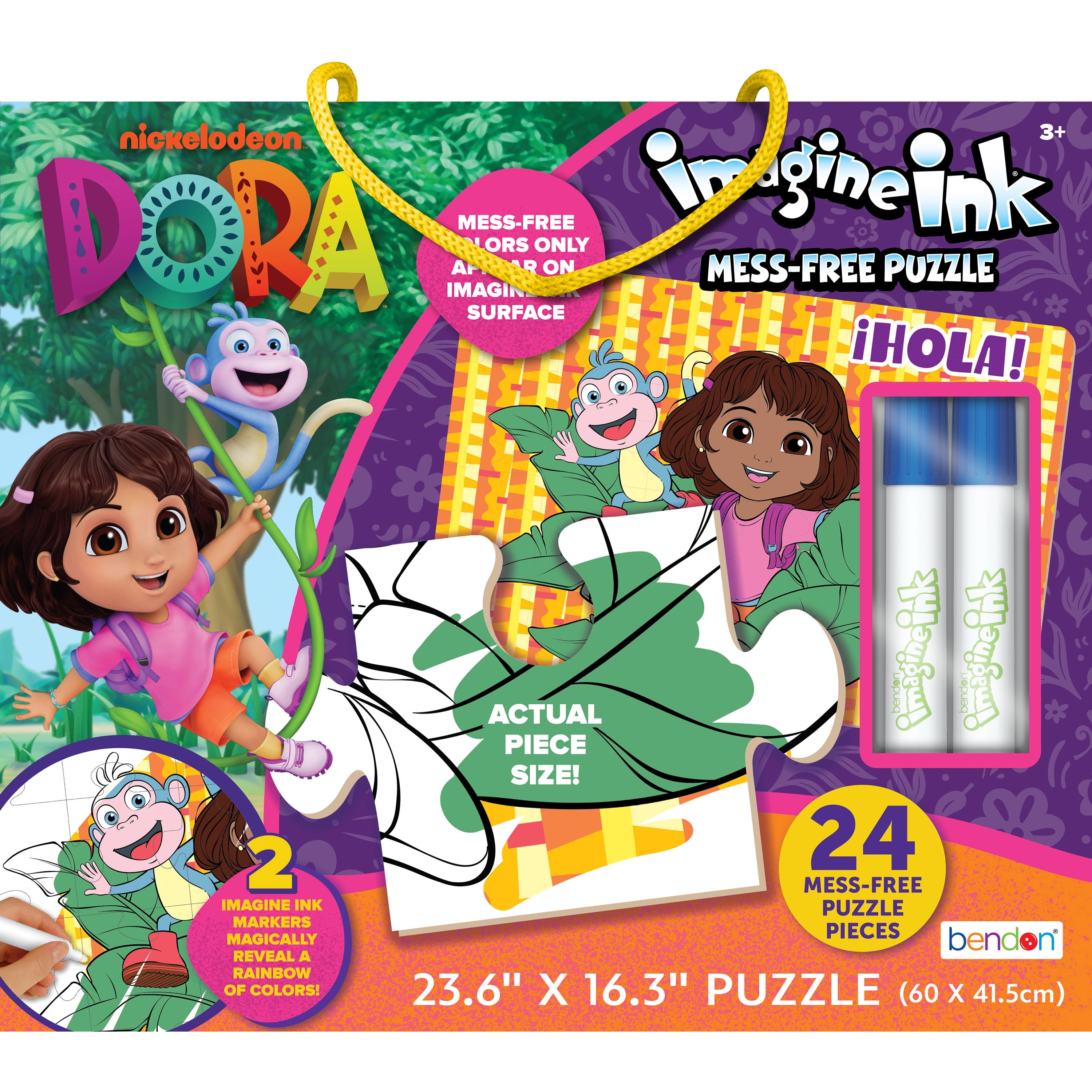 Dora the Explorer 24 Piece Imagine Ink Color-Your-Own Floor Puzzle with ...