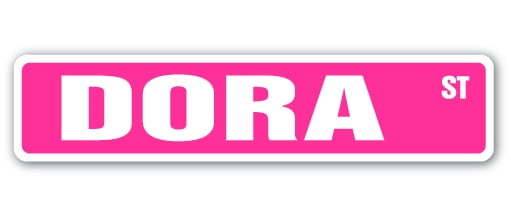 DORA Street Sign Childrens Name Room Sign | Indoor/Outdoor | 18" Wide ...