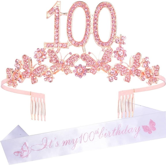 1 Pack Birthday Sash, Blush Pink Satin with Rose Gold Glitter "It's My ...