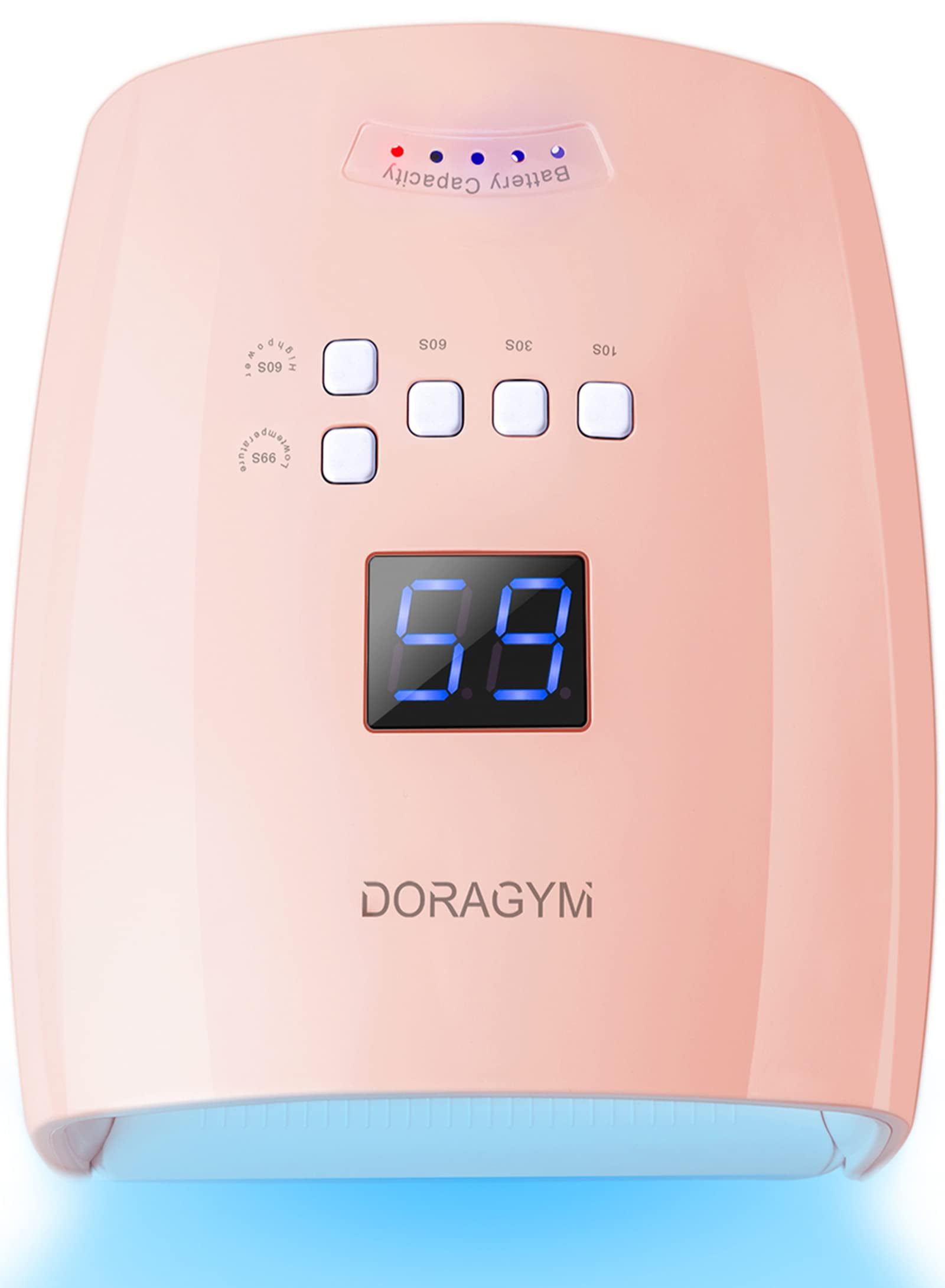 DORAGYM Rechargeable UV LED Nail Lamp, 66W Professional Led Nail Night ...