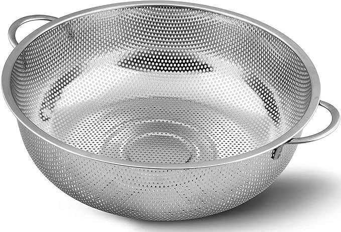 DORATIK Stainless Steel MicroPerforated 28 cm Colander Kitchen Strainer ...