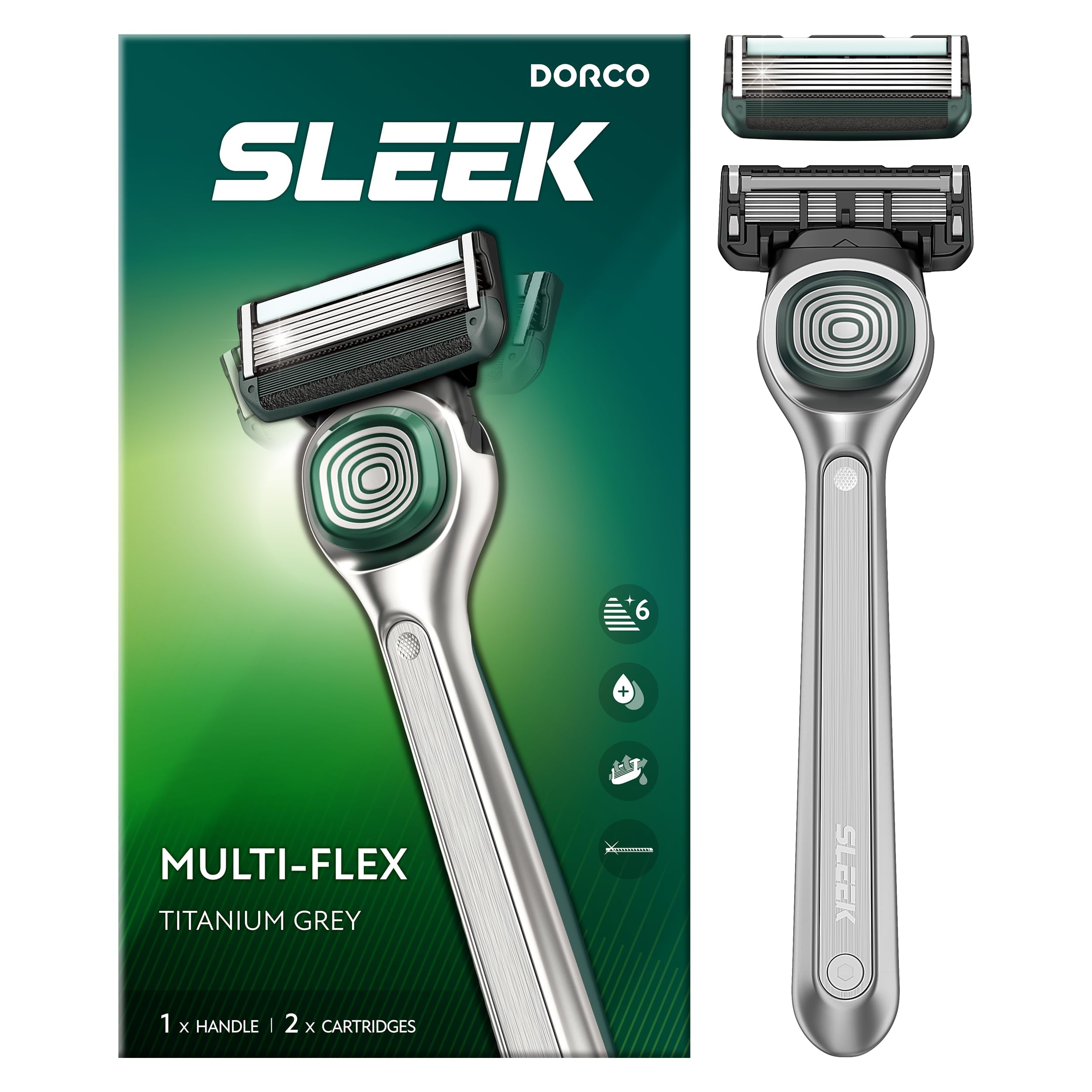 DORCO SLEEK Six Blade Razor System with Multi-Flex Technology ...