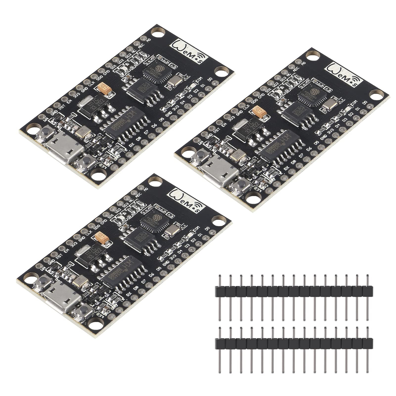DORHEA 3Pcs NodeMCU V3 SSF20 Lua WiFi Module Integration of ESP8266 + Extra Memory 32M Flash ...