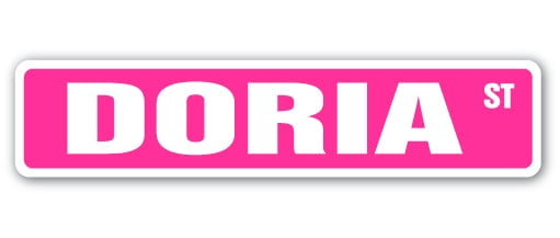 DORIA Street Sign Childrens Name Room Sign | Indoor/Outdoor | 30" Wide ...